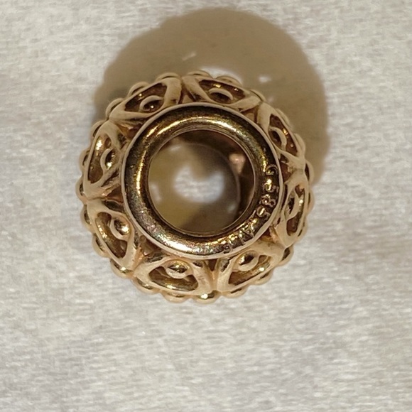 Pandora | Jewelry | Pandora 4k Yellow Gold Openwork Gilded Cage Bead ...